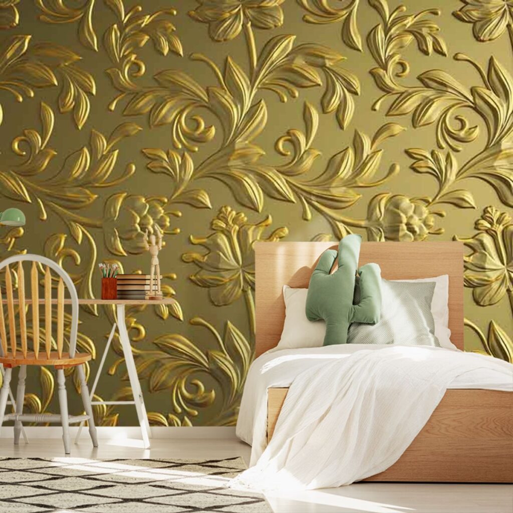 Golden Texture Flower - Magicdecor®
