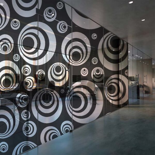 Rounded Black Circles Pattern Wallpaper - Magicdecor®