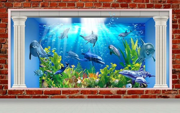 Dolphins and Pillars - Magicdecor®