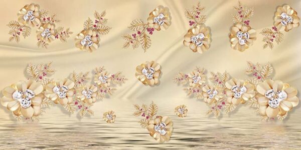 Golden Bloom in Water - Magicdecor®