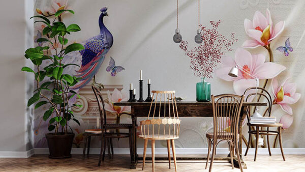 Peacock on a Pillar - Magicdecor®