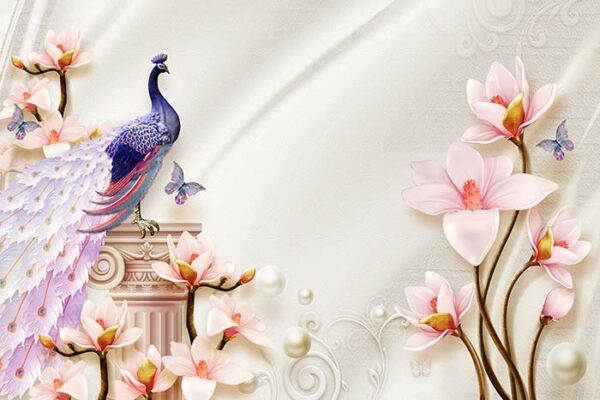 Peacock on a Pillar - Magicdecor®