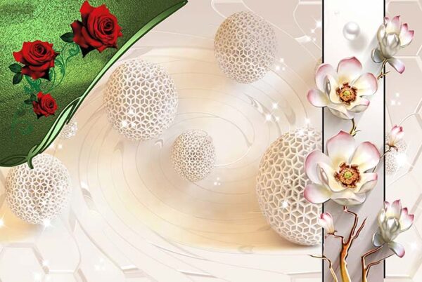 Red and White Flowers - Magicdecor®