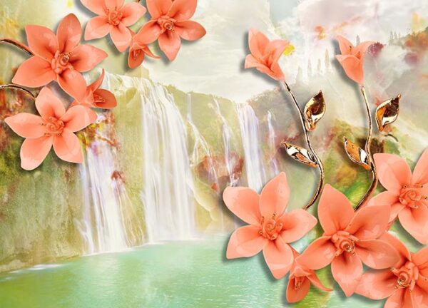 Waterfalls and Flowers - Magicdecor®