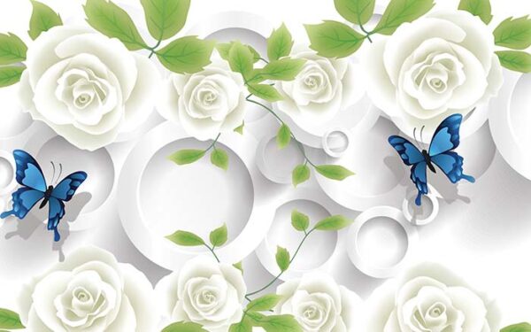 Blue Butterflies and Rings - Magicdecor®