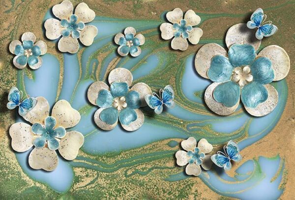 Beautiful Abstract Flowers Wallpaper for Wall - Magicdecor®