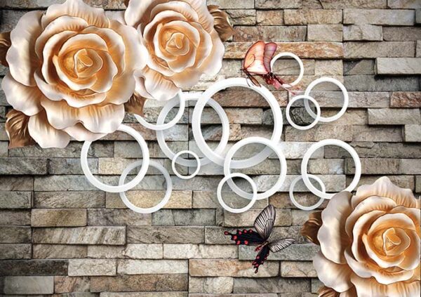 Rings behind FLowers - Magicdecor®