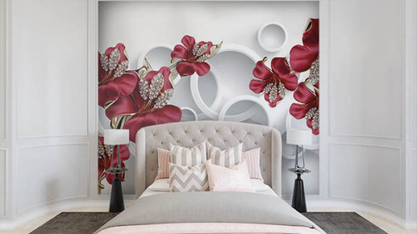 Rings behind FLowers - Magicdecor®