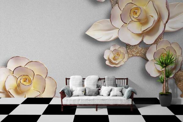Glolden Flower 3D - Magicdecor®