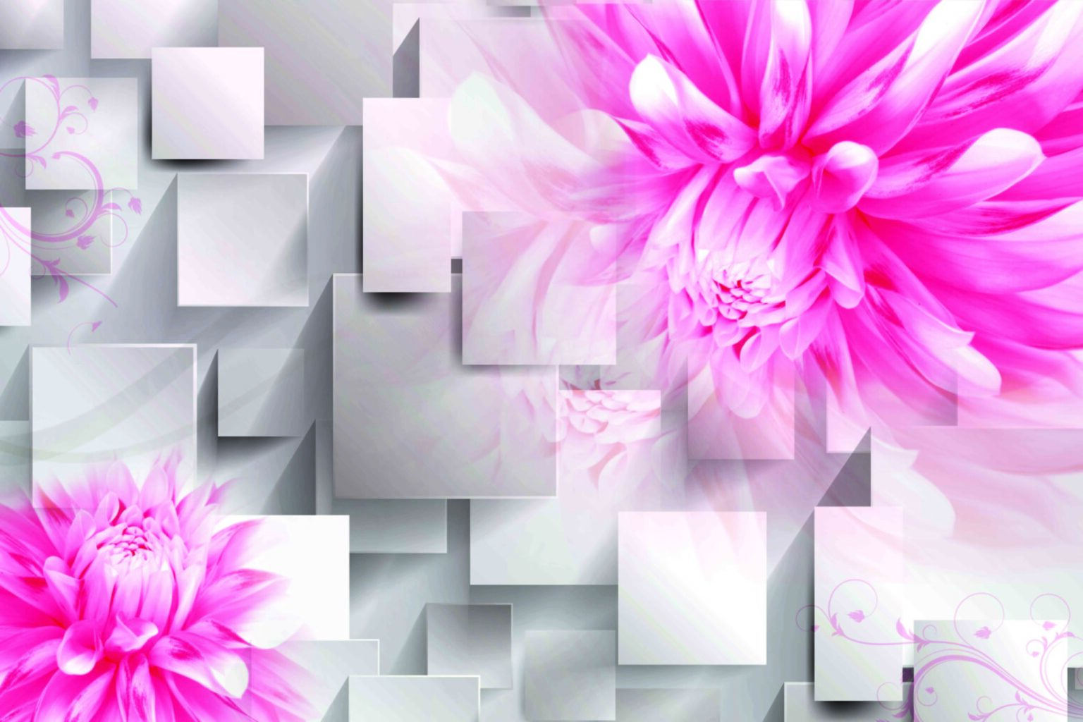 3D Wall Pink Flower - Magicdecor®