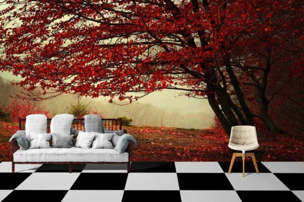 Red Branches Trees - Magicdecor®