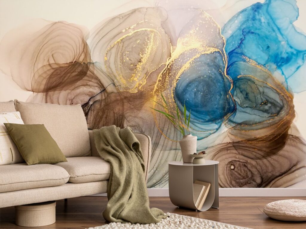 Golden Sprint Marble Texture Wallpaper for Wall - Magicdecor®