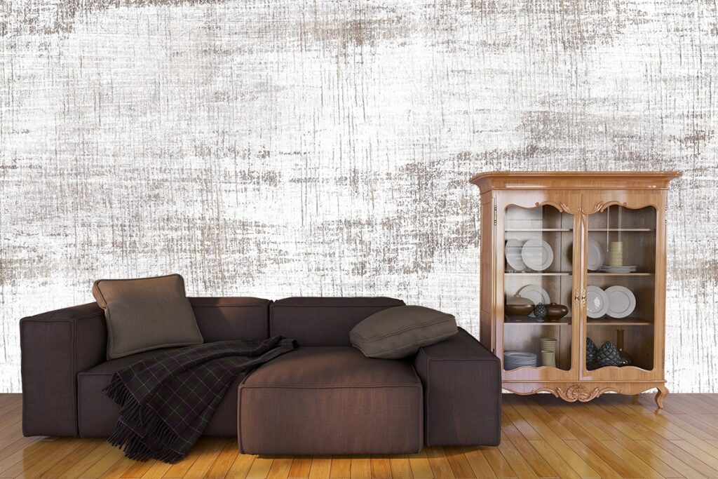 A Wallpaper of White Surface with Brown Spots - Magicdecor®