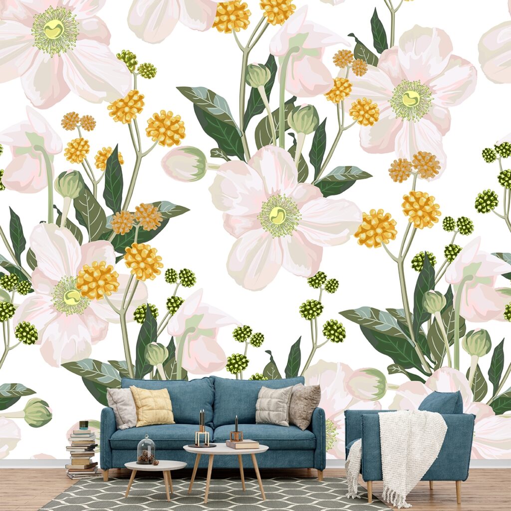 Enchanting Floral Pattern Wallpaper Mural - Magicdecor®