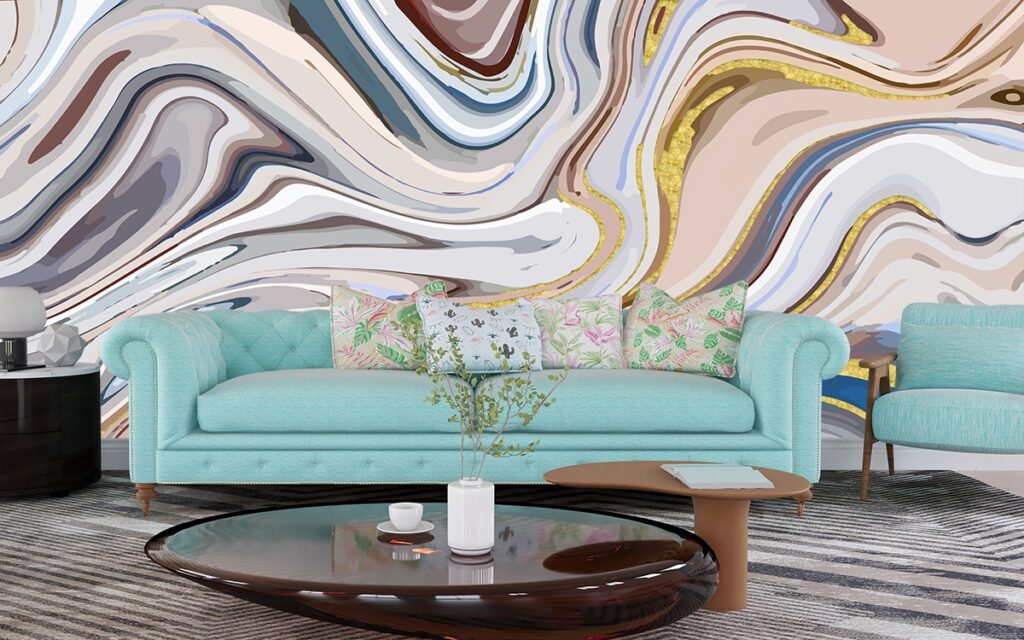 A colorful swirls of paint - Magicdecor®