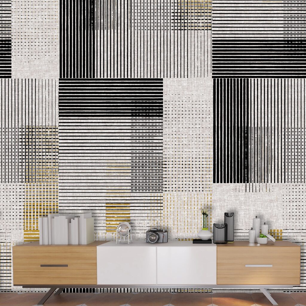 A Wallpaper of Asymmetrical Fabric Texture Lines - Magicdecor®