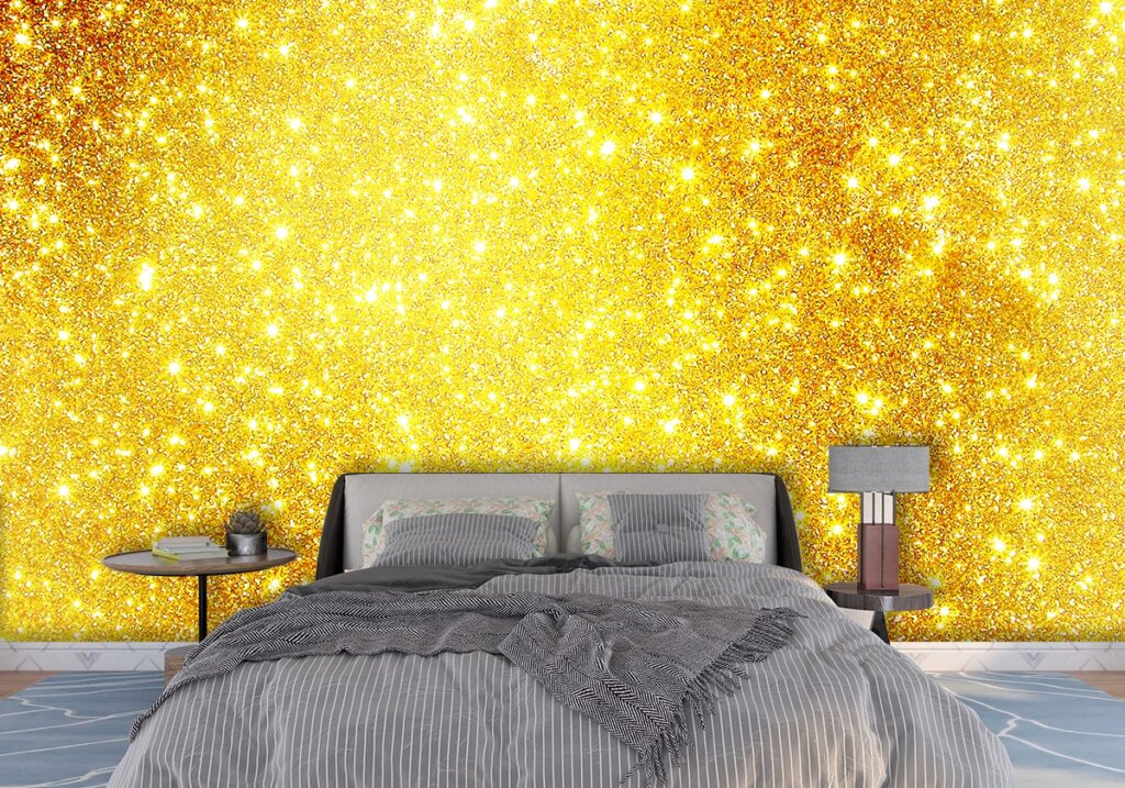 Gold and Glittery Effect Luxurious Wallpaper - Magicdecor®