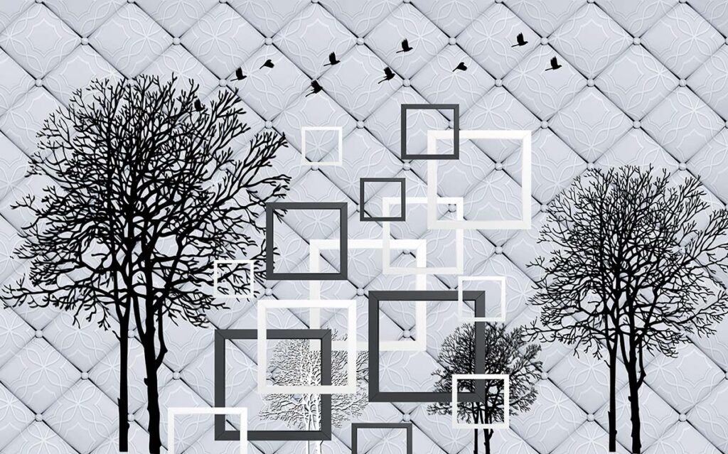 A Wallpaper with Trees and Birds for Walls - Magicdecor®