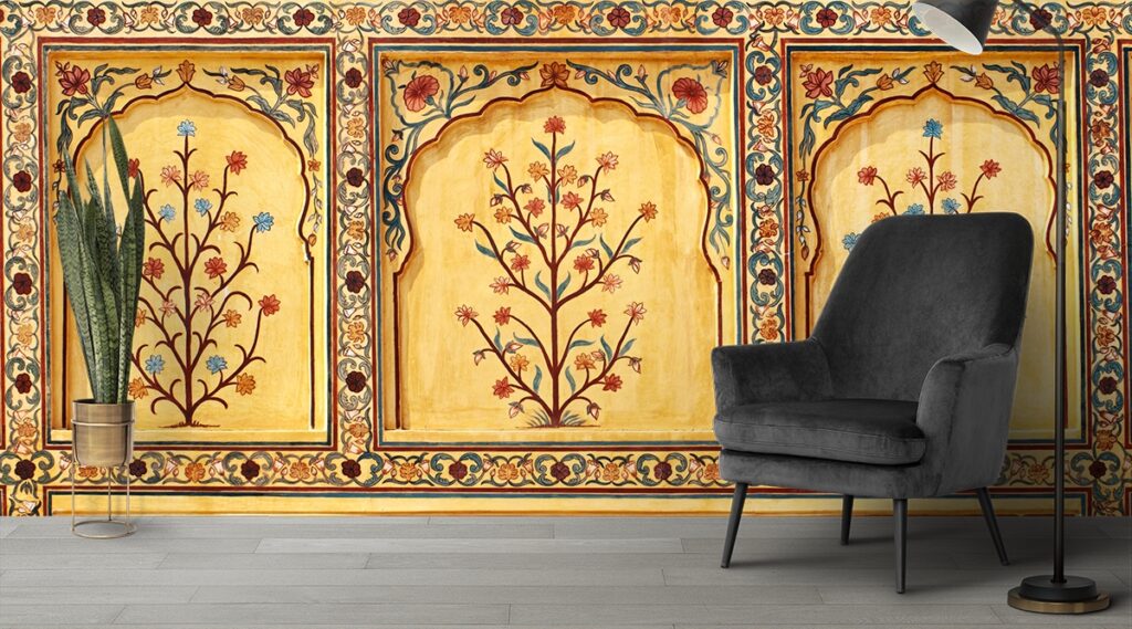 Traditional Floral Wall Design Wallpaper - Magicdecor®