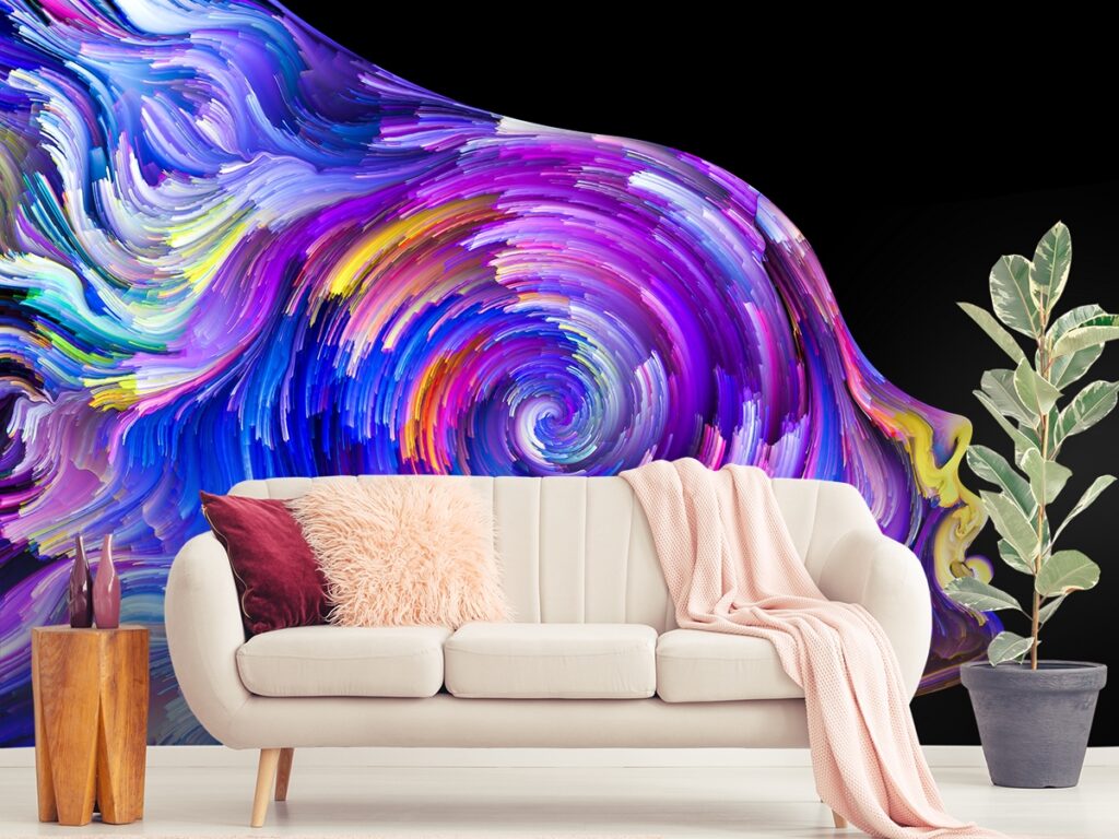 A colorful swirly face of a woman - Magicdecor®