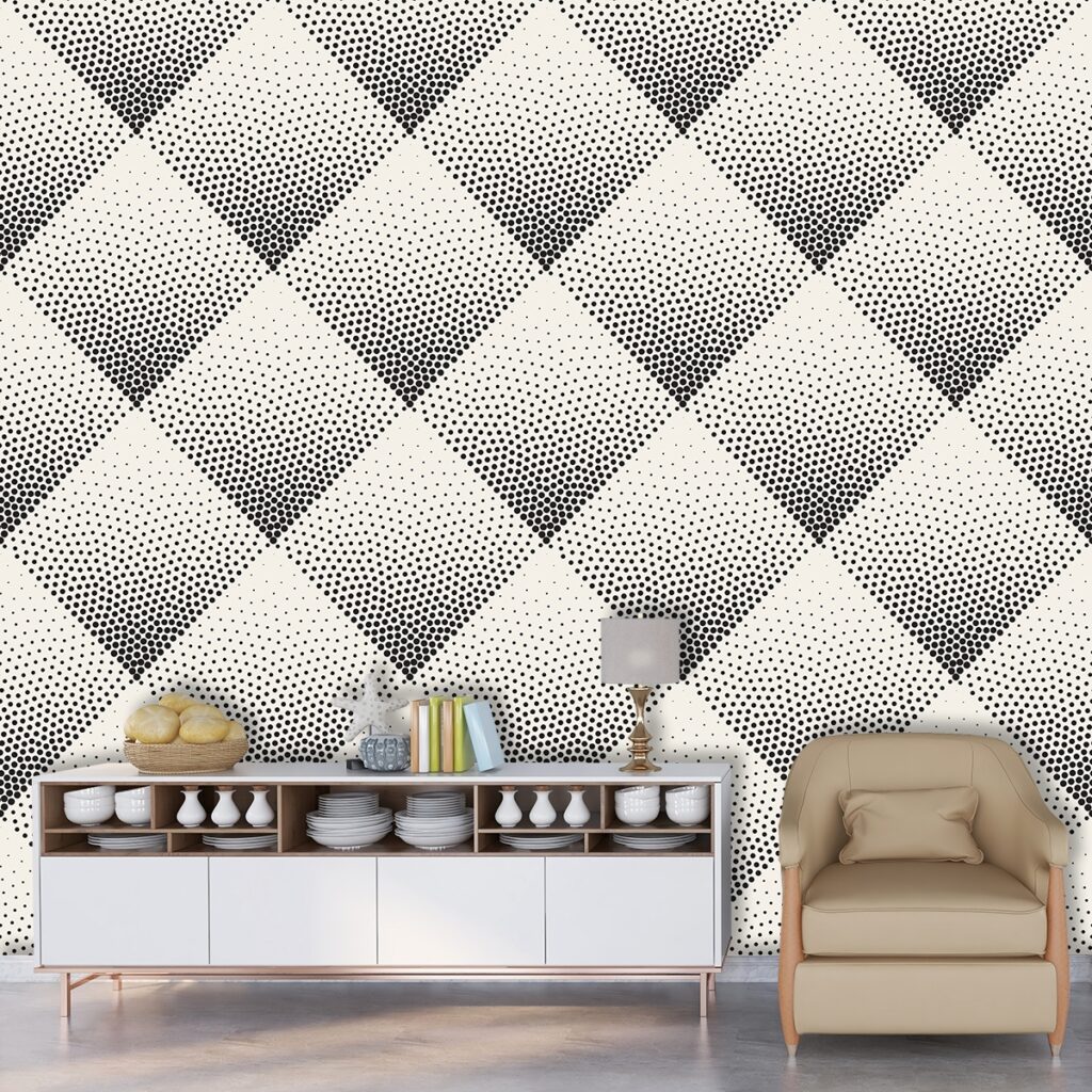 A black and white dotted pattern - Magicdecor®