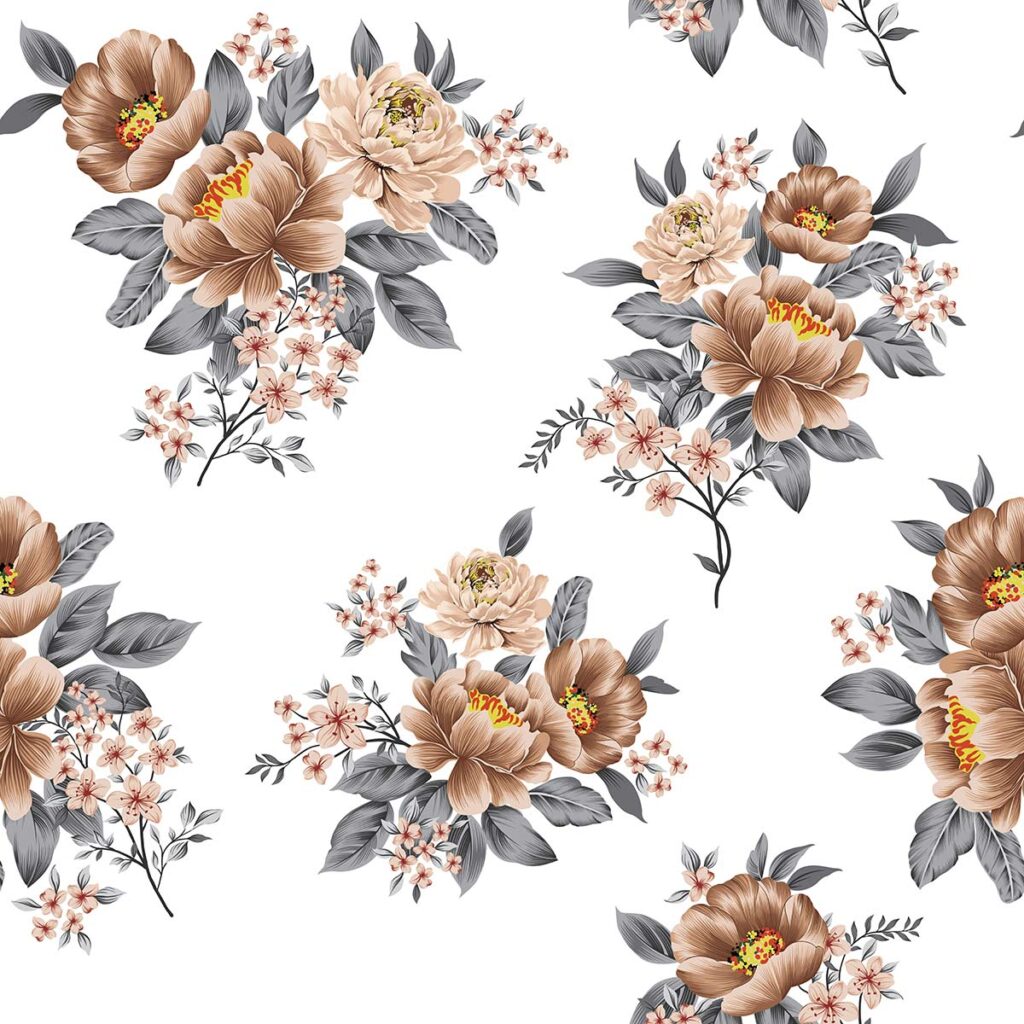 A Royal Floral Motifs Wallpaper - Magicdecor®
