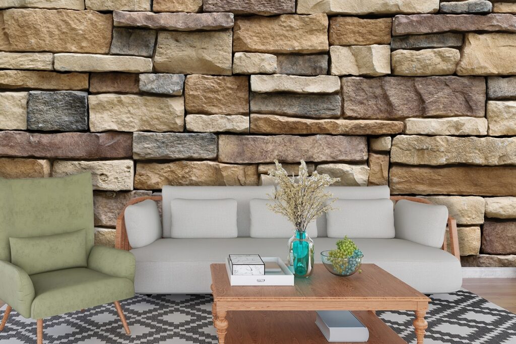 3d Stacked Stone Wallpaper - Magic Decor