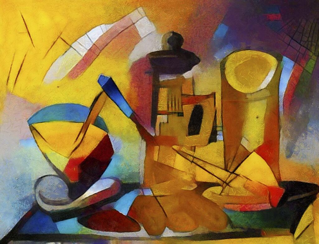 A painting of a variety of objects - Magicdecor®