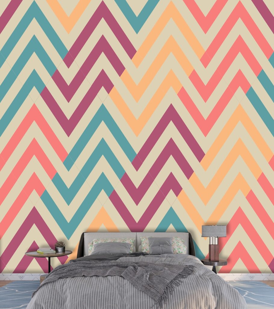 A colorful chevron pattern - Magicdecor®