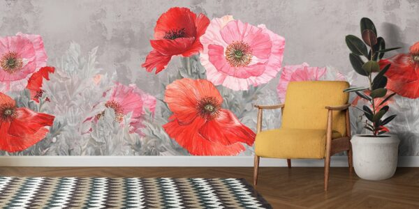 A group of red and pink flowers - Magic Decor