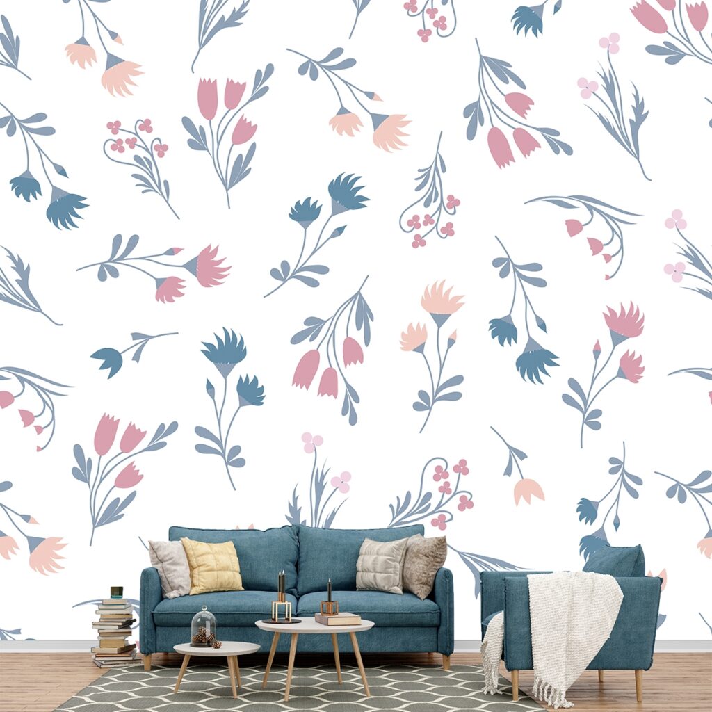 Floral Flourish Fusion Wallpaper - Magicdecor®