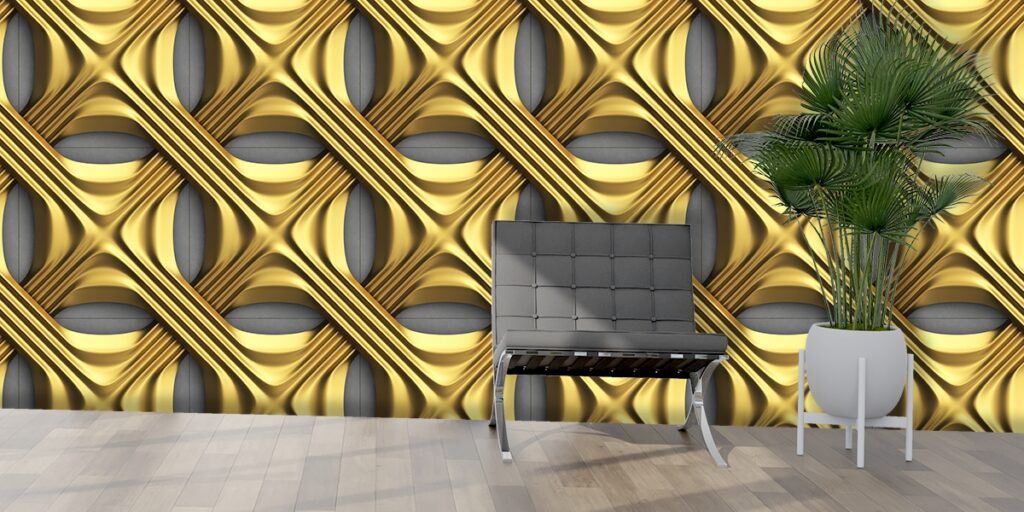 Enhance Your Space with Gold and Grey Wallpaper - Magic Decor