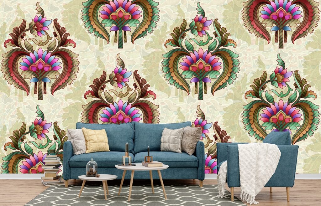 A Luxurious Italian Floral Design Wallpaper - Magicdecor®