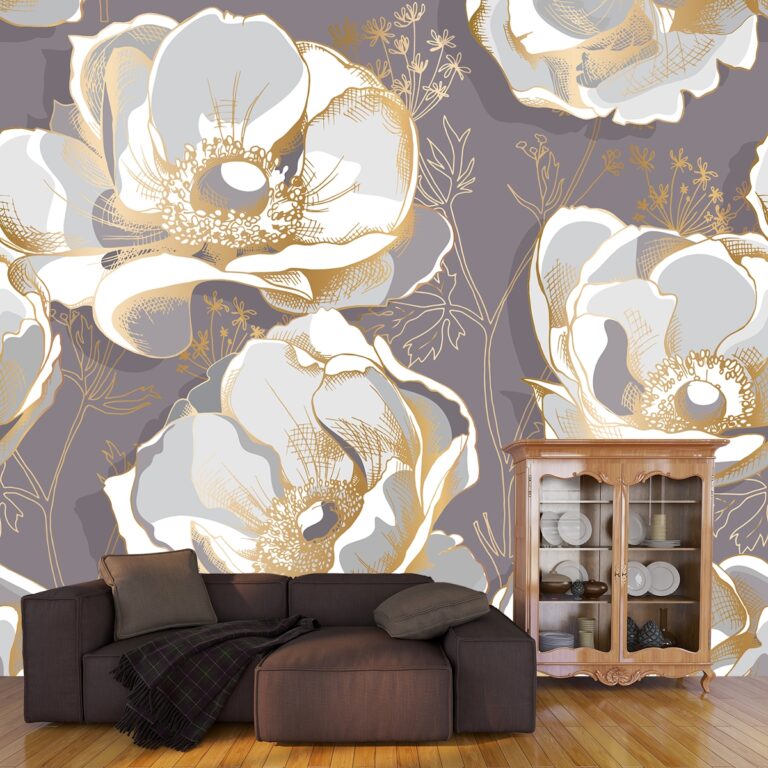 A pattern of white flowers - Magicdecor®