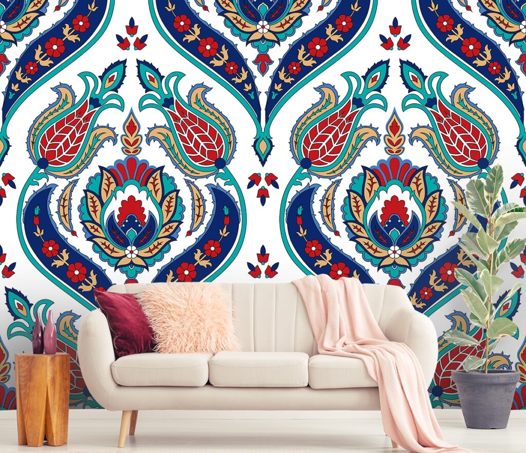 A colorful pattern on a white background - Magic Decor