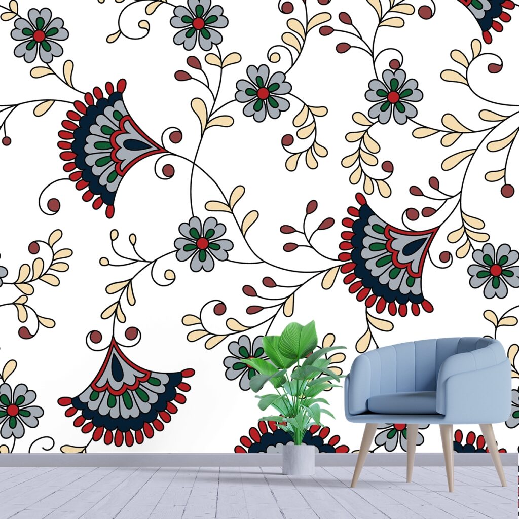 A Beautiful Flower Design Wallpaper Pattern - Magicdecor®