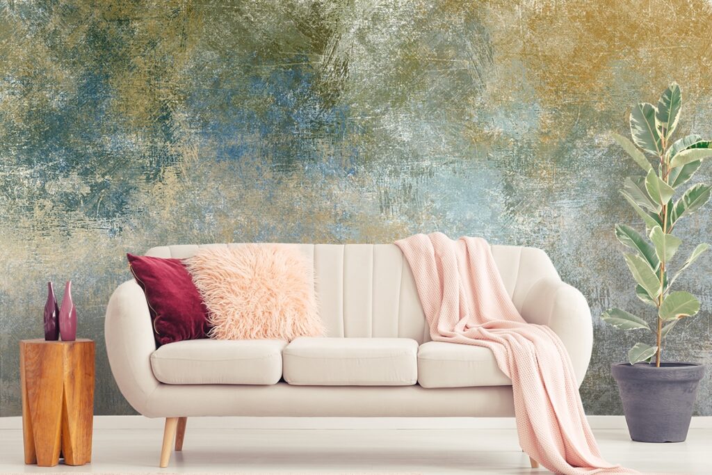 An Abstract Wallpaper Mural of an Antique Painting - Magicdecor®