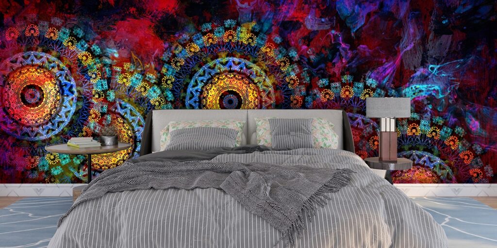A colorful circular pattern on a surface - Magicdecor®