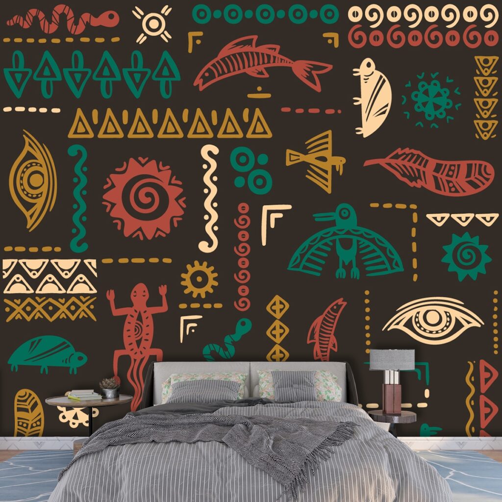 A pattern of different tribal designs - Magicdecor®