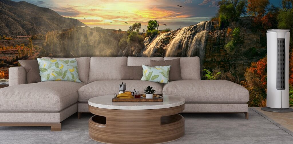 Majestic Tortum Waterfall Wallpaper - Magicdecor®