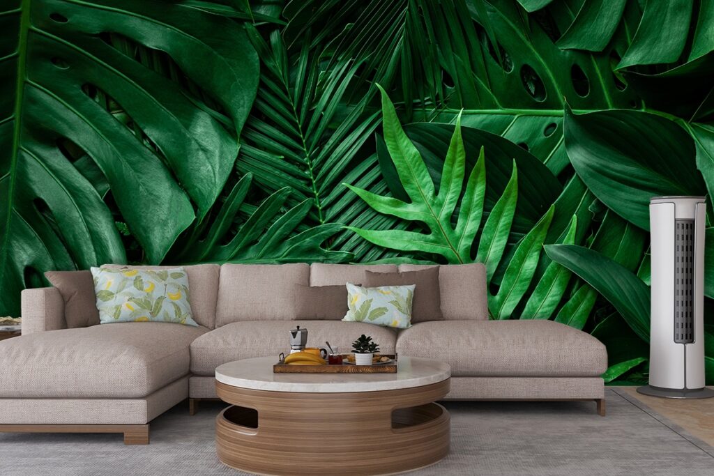 Beautiful Green Leaf Wallpaper for Walls - Magic Decor