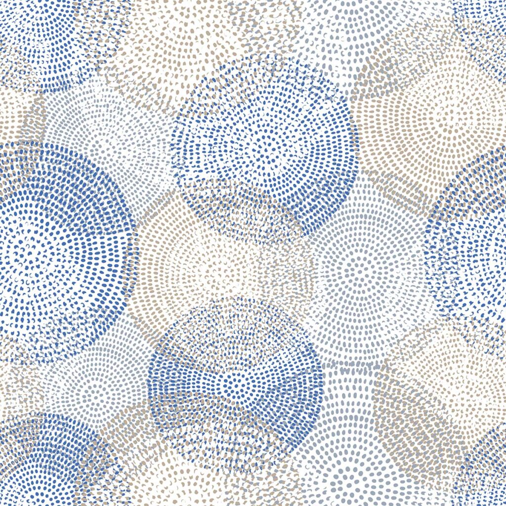 Abstract Blue Dotted Circles Wallpaper for Walls - Magicdecor®
