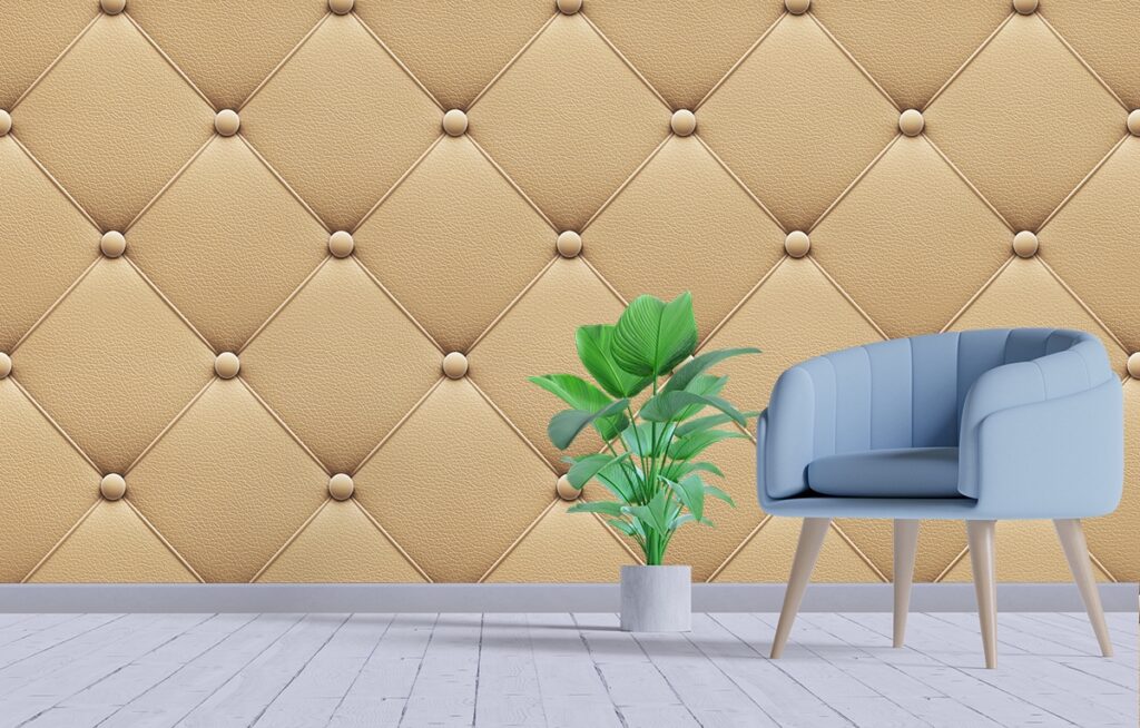 A close up of a leather upholstery - Magicdecor®