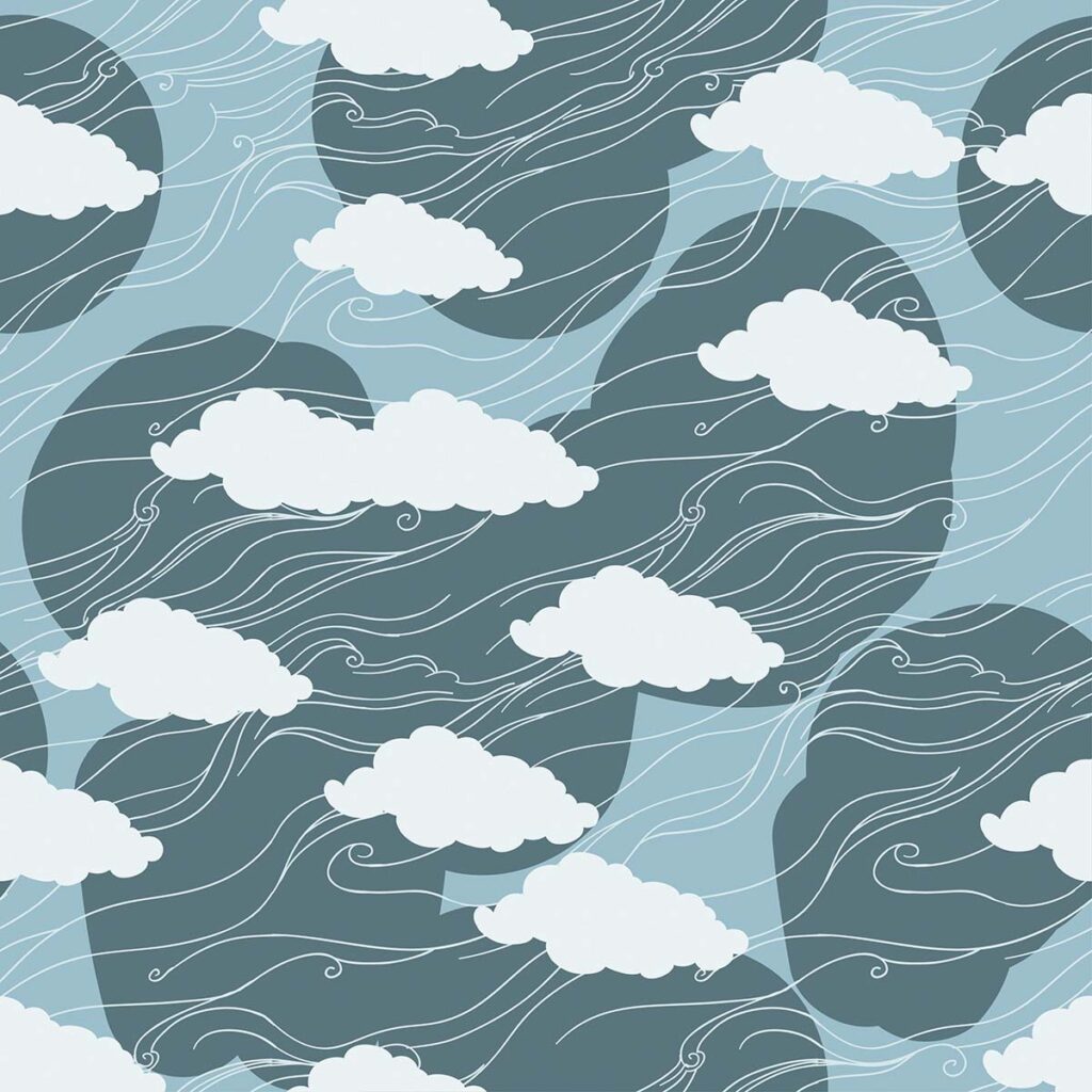 A pattern of clouds and waves - Magicdecor®