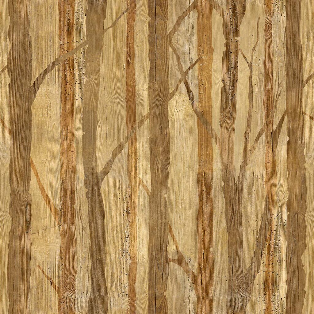 Tree Design Wood Texture Wallpaper - Magic Decor