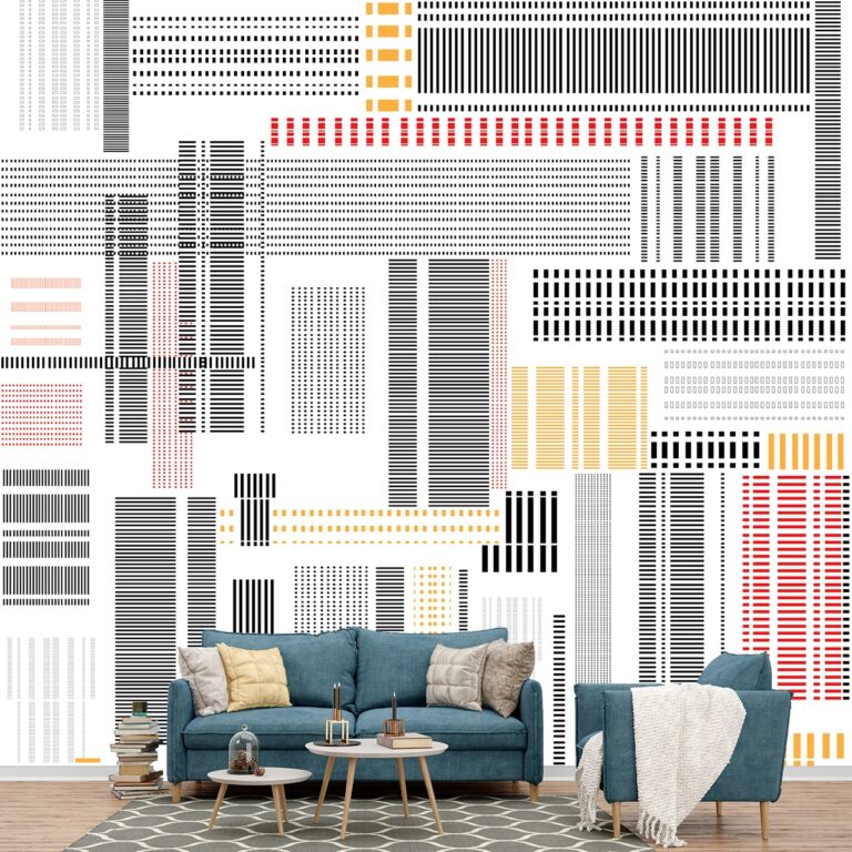 A pattern of different colored lines - Magicdecor®