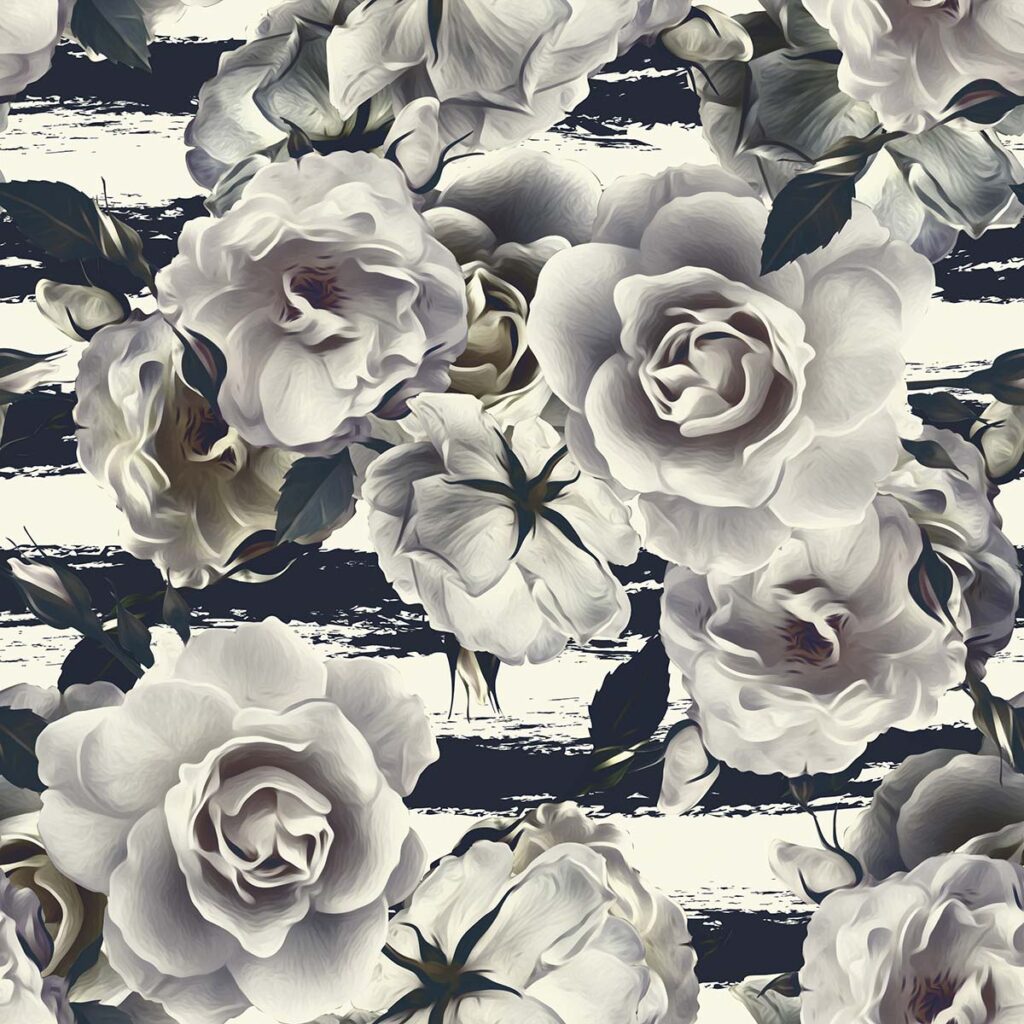 A pattern of white flowers - Magicdecor®
