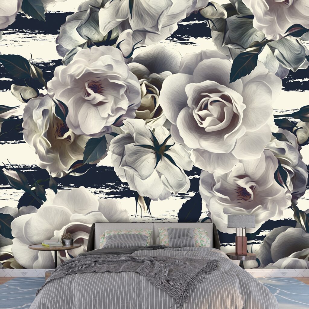 A pattern of white flowers - Magicdecor®