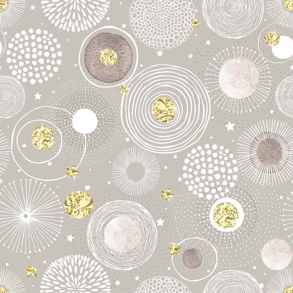 A pattern of circles and stars - Magicdecor®
