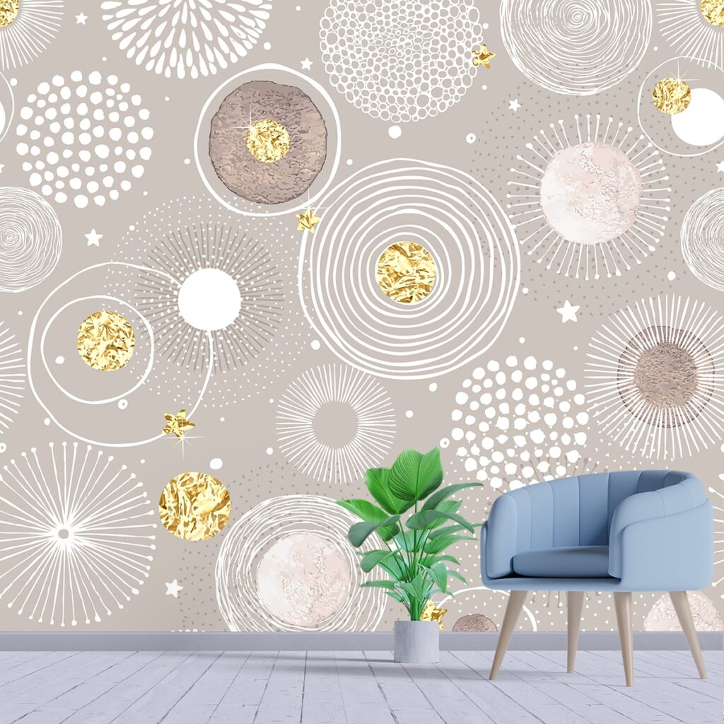 A pattern of circles and stars - Magicdecor®